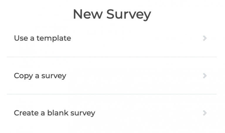 Create a survey - CheckMarket